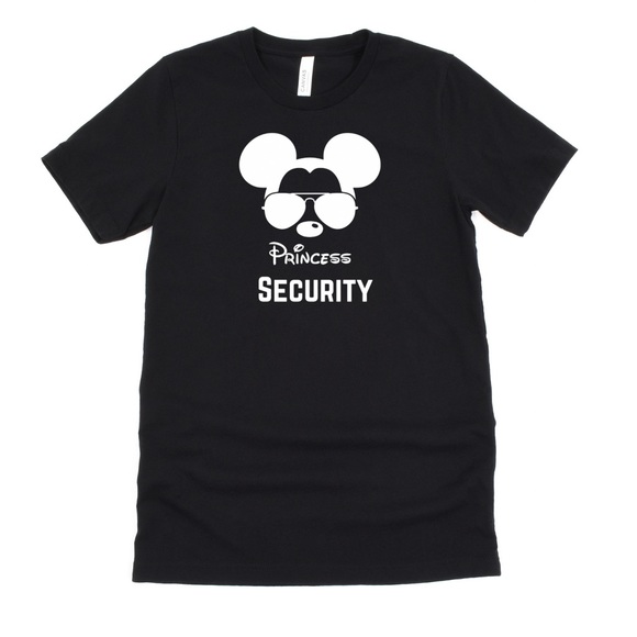 Bella Canvas | Tops | Mickey Mouse Princess Security Custom Made Tshirt ...